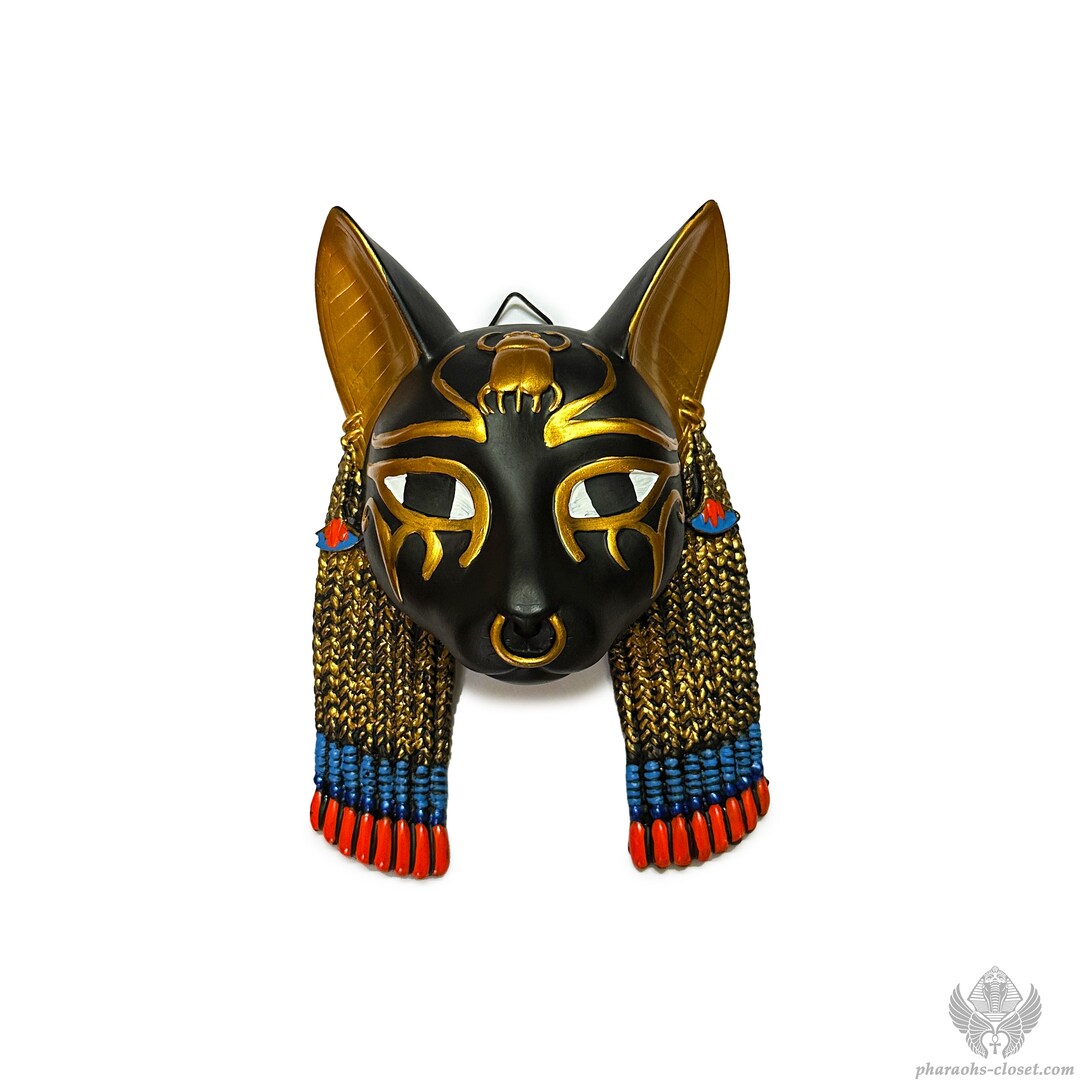 The Mask of Bastet - Rare Egyptian Wall Decor Mask of Goddess Isis ...