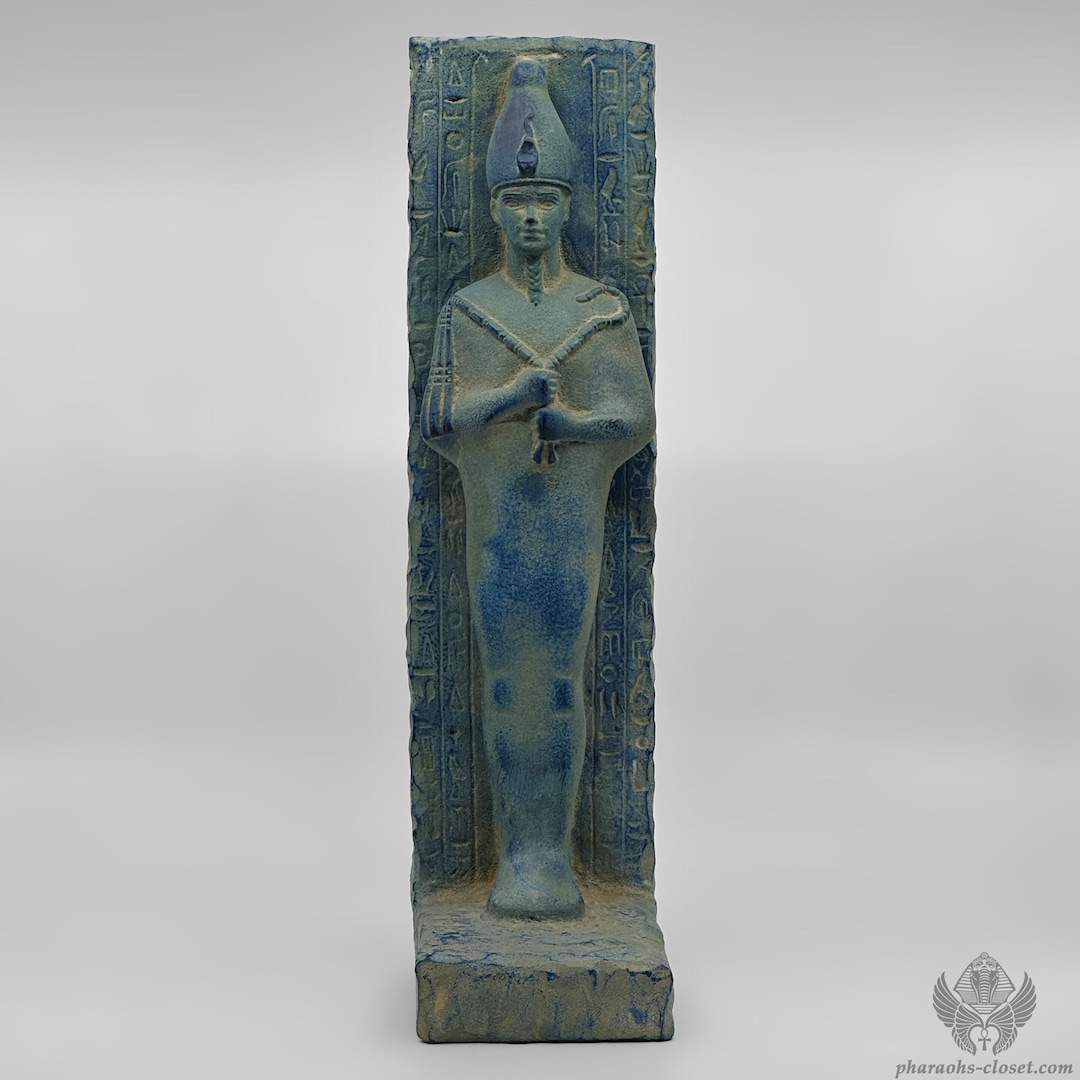 Unique Egyptian Blue Stone Statue of God Osiris Egyptian Statue for ...