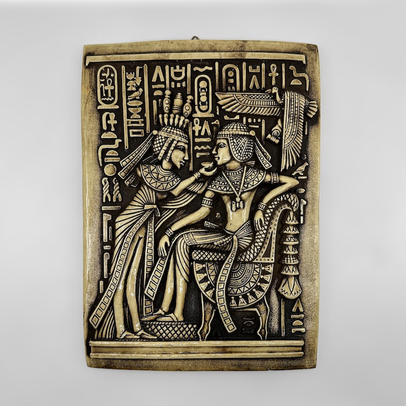 Tutankhamun Egyptian Twin Flame Love Tablet - Charming Egyptian Plaque ...