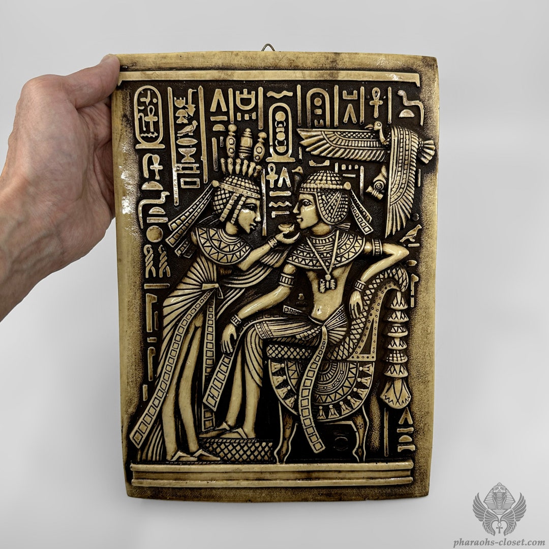 Tutankhamun Egyptian Twin Flame Love Tablet - Charming Egyptian Plaque ...