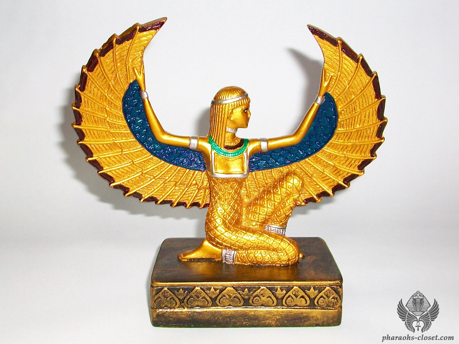 The Magical Isis Golden Shimmering Winged Figurine Isis | Etsy