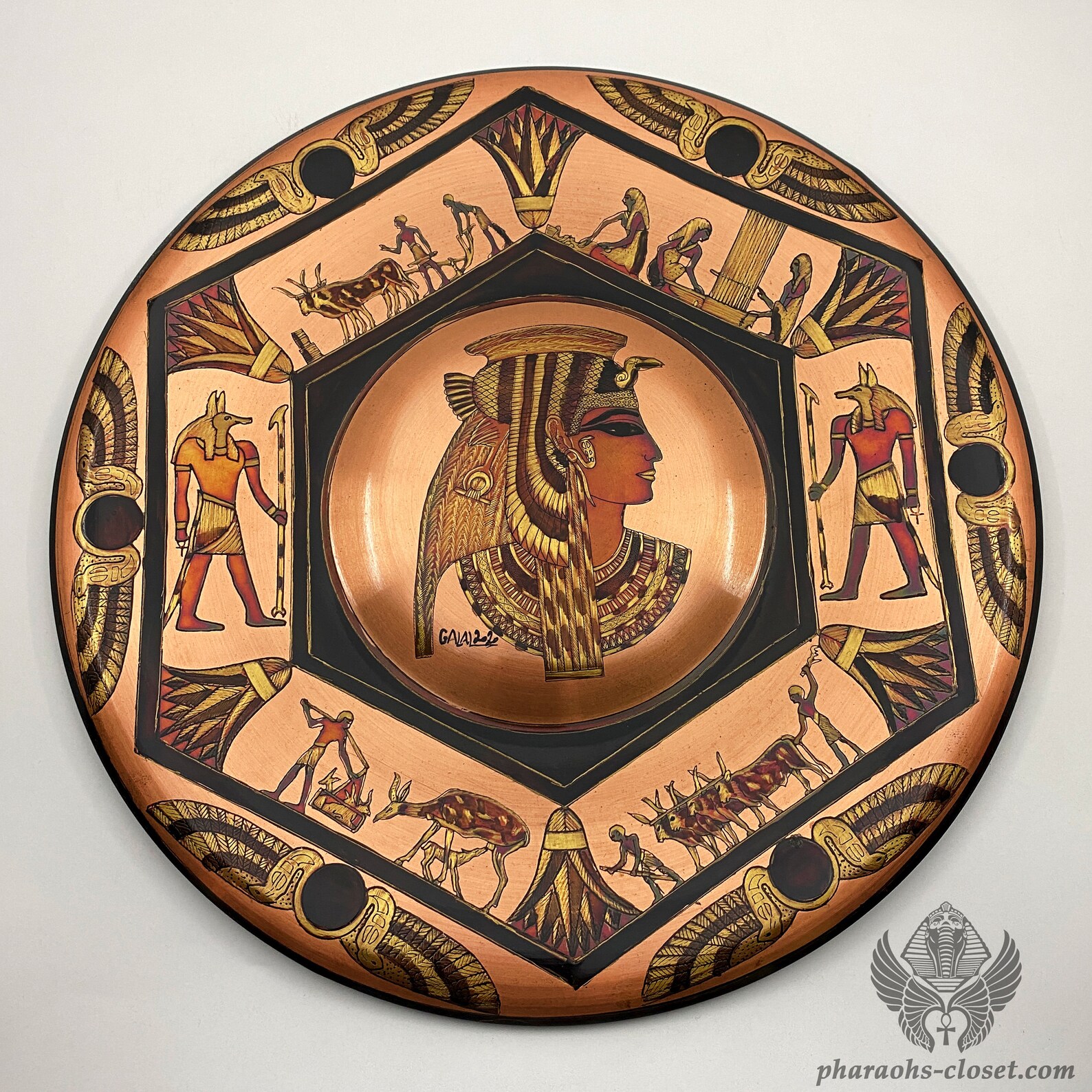 The Sacred Plate of Cleopatra Unique Wall Hanging Copper - Etsy