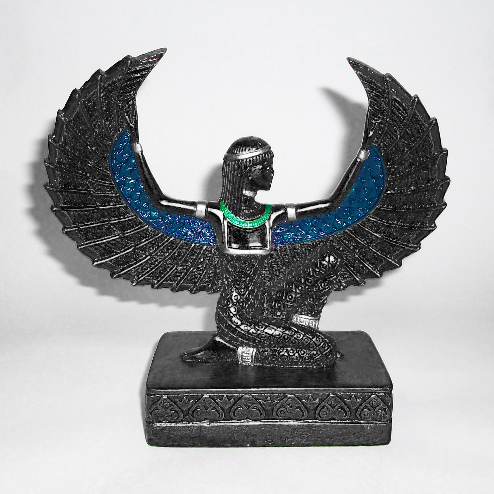 The Magical Isis Golden Shimmering Winged Figurine - Isis Statue for ...