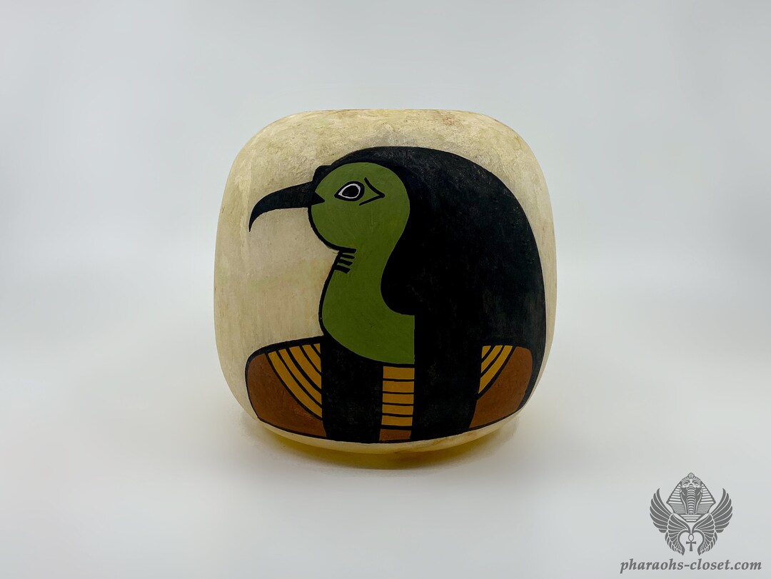 Unique Alabaster Vase of Thoth Egyptian Vase for Healing N Spiritual N ...