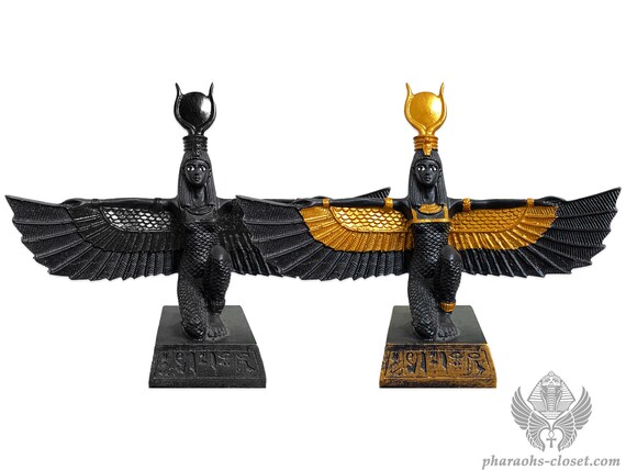Sculpture Figurines Solid Pewter Miniature Figurine Vintage Gold Isis ...