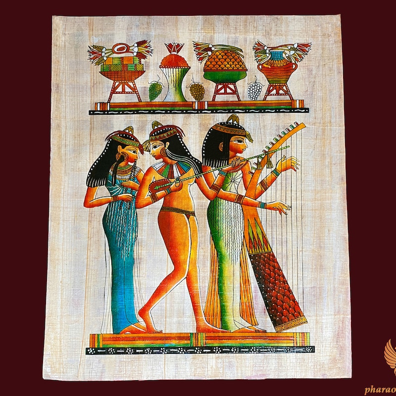 Egyptian papyrus painting authentic - Etsy Polska