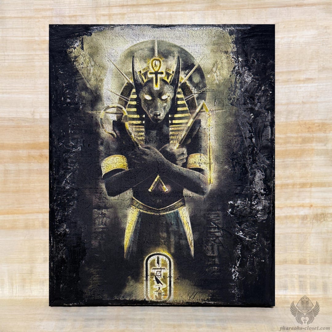 Anubis Wall Art - Egyptian Wall Decor of God Anubis - Egyptian ...