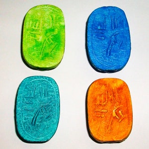 The Scarab of Luck Set - 4 Colors Available - Set of 8 - Egyptian ...