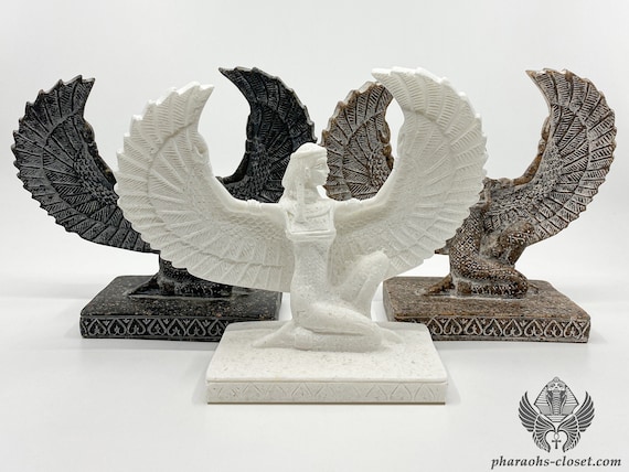 Unique Winged Isis Small Statue Carefully Handmade in Egypt | Etsy