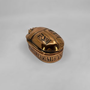 Metal Scarab Jewelry Box Medium Size Copper Egyptian Jewelry Box of a ...