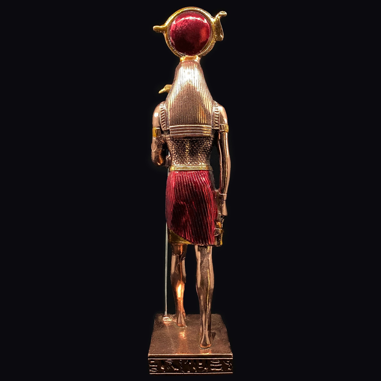 Unique Golden Red Statue of the Mighty Egyptian God Ra - the Falcon ...
