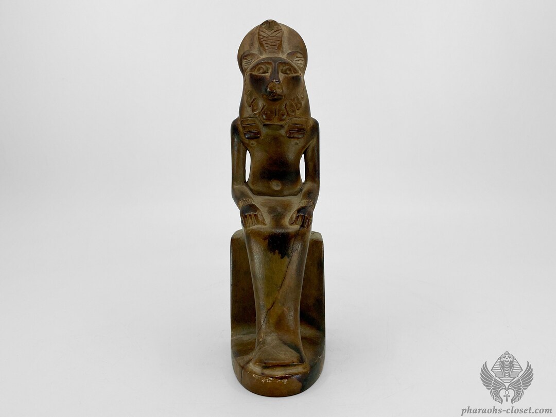 REAL Stone Statue of Goddess Sekhmet - Unique Stone Figurine of the ...