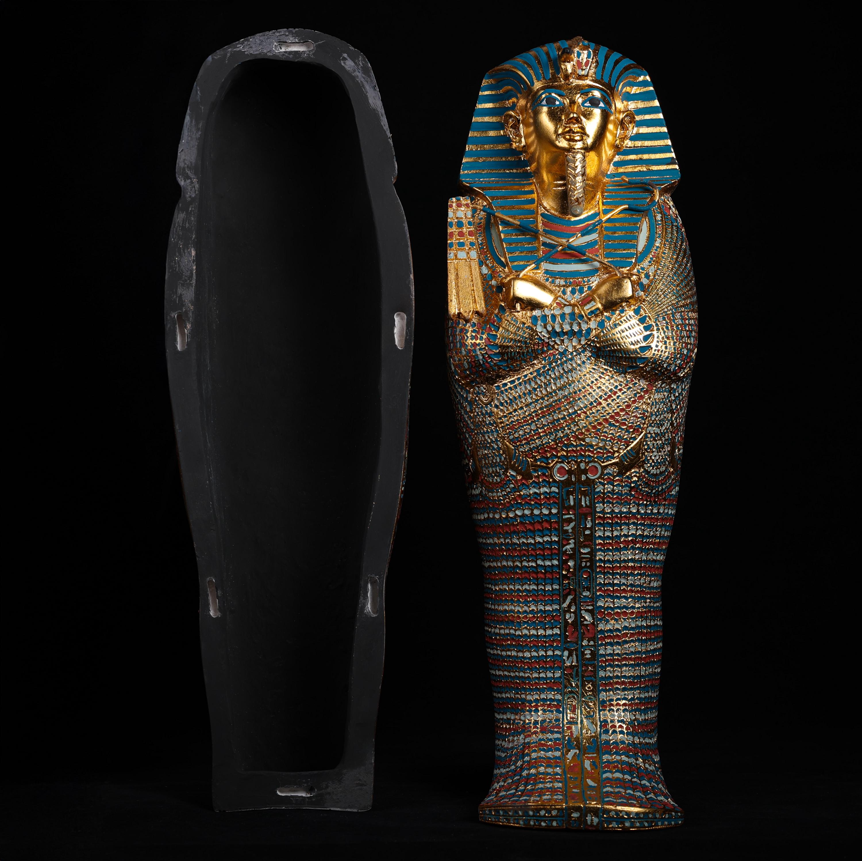 Museum Quality King Tut Coffin Replica Handmade in Egypt With 14K Gold ...