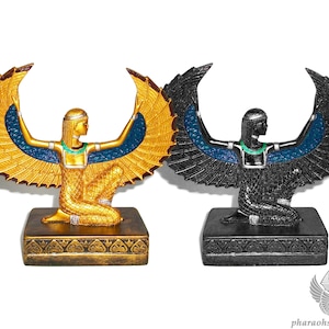 The Magical Isis Golden Shimmering Winged Figurine - Isis Statue for ...