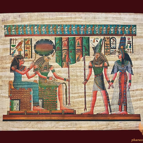 Ancient Egypt Judgement Scene Papyrus Painting Egyptian - Etsy