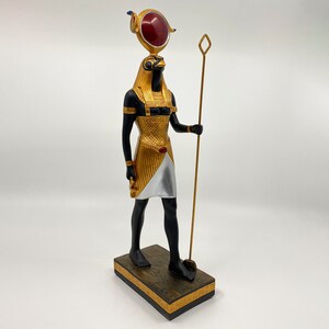 Unique Golden Black Statue of the Mighty Egyptian God Ra - the Falcon ...