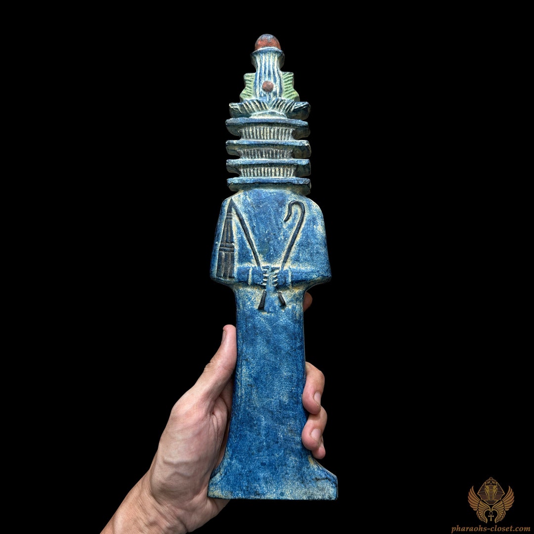 Powerful Blue Egyptian Djed Pillar for Spiritual Work - Djed With ...