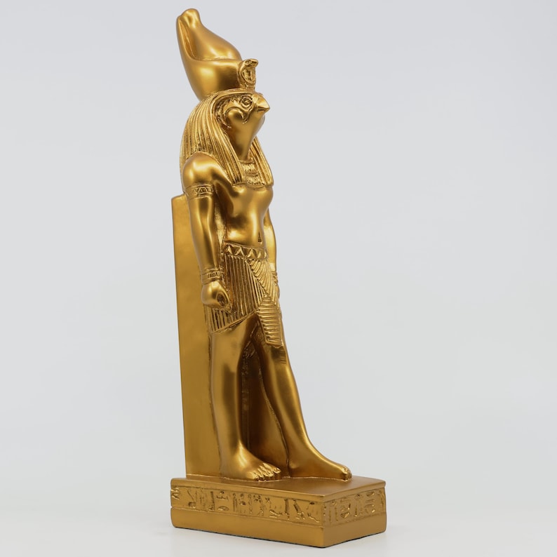 The Golden Horus Statue - Rare Egyptian Statue of God Horus - Egyptian ...