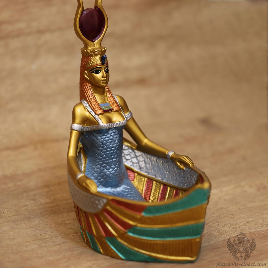 The Sacred Boat of Isis - Unique Ancient Egyptian Statue of Goddess ...
