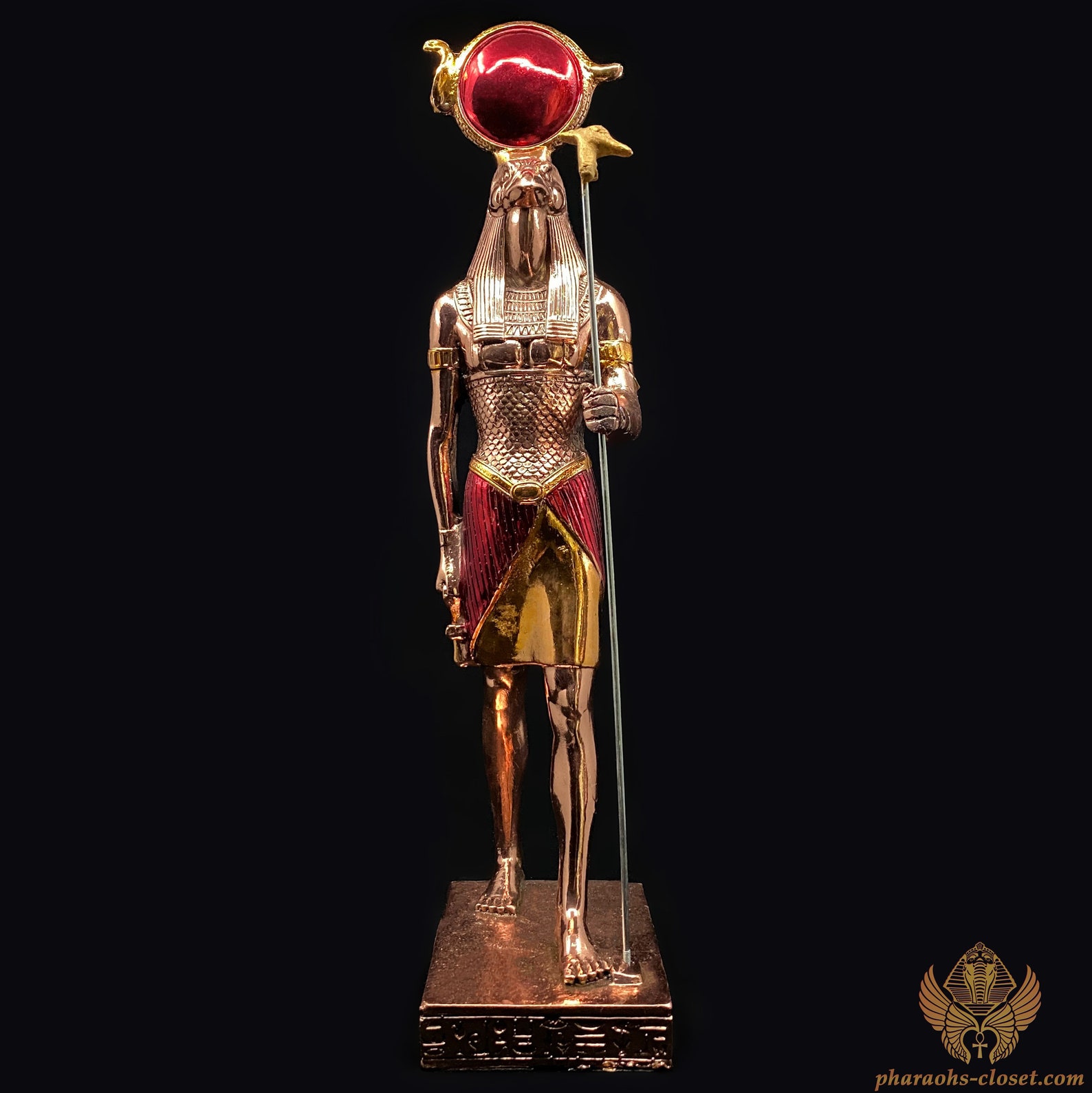 Unique Golden Red Statue of the Mighty Egyptian God Ra the - Etsy