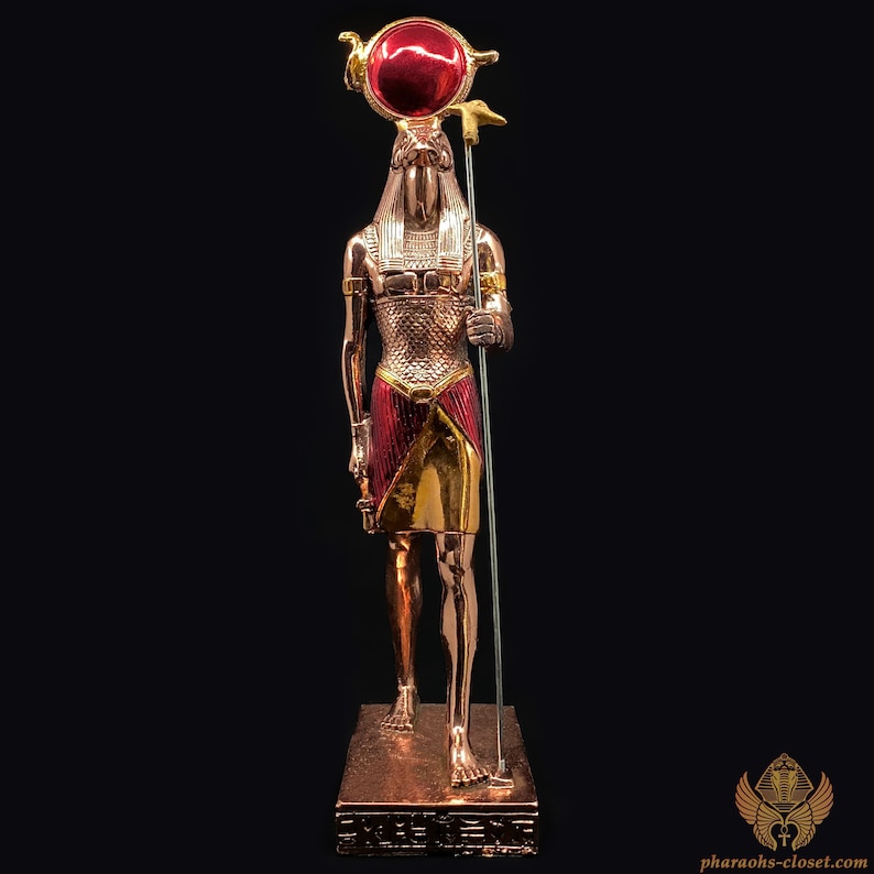 Unique Golden Red Statue of the Mighty Egyptian God Ra the - Etsy