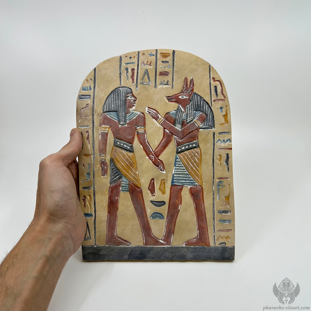 Egyptian Stele Stela of God Anubis - Egyptian Tablet of Anubis ...