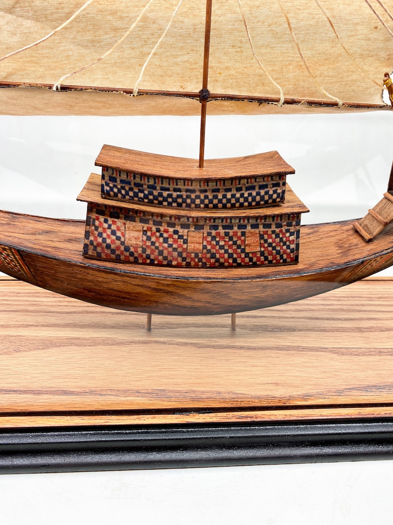 Large Tutankhamun Solar Ship - Unique Ancient Egyptian Wooden Solar ...
