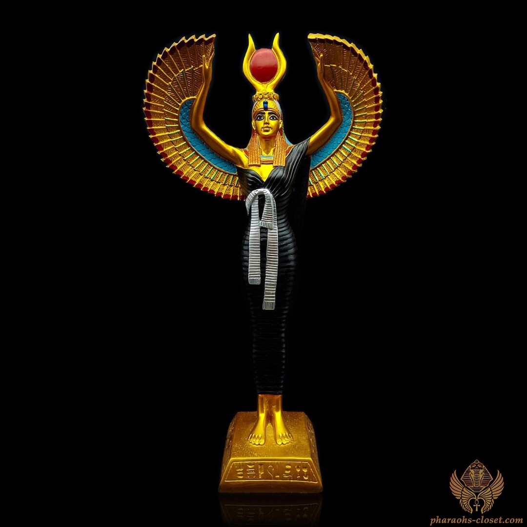 Unique Statue of Goddess Isis Available in 3 Colors Winged Isis Statue ...