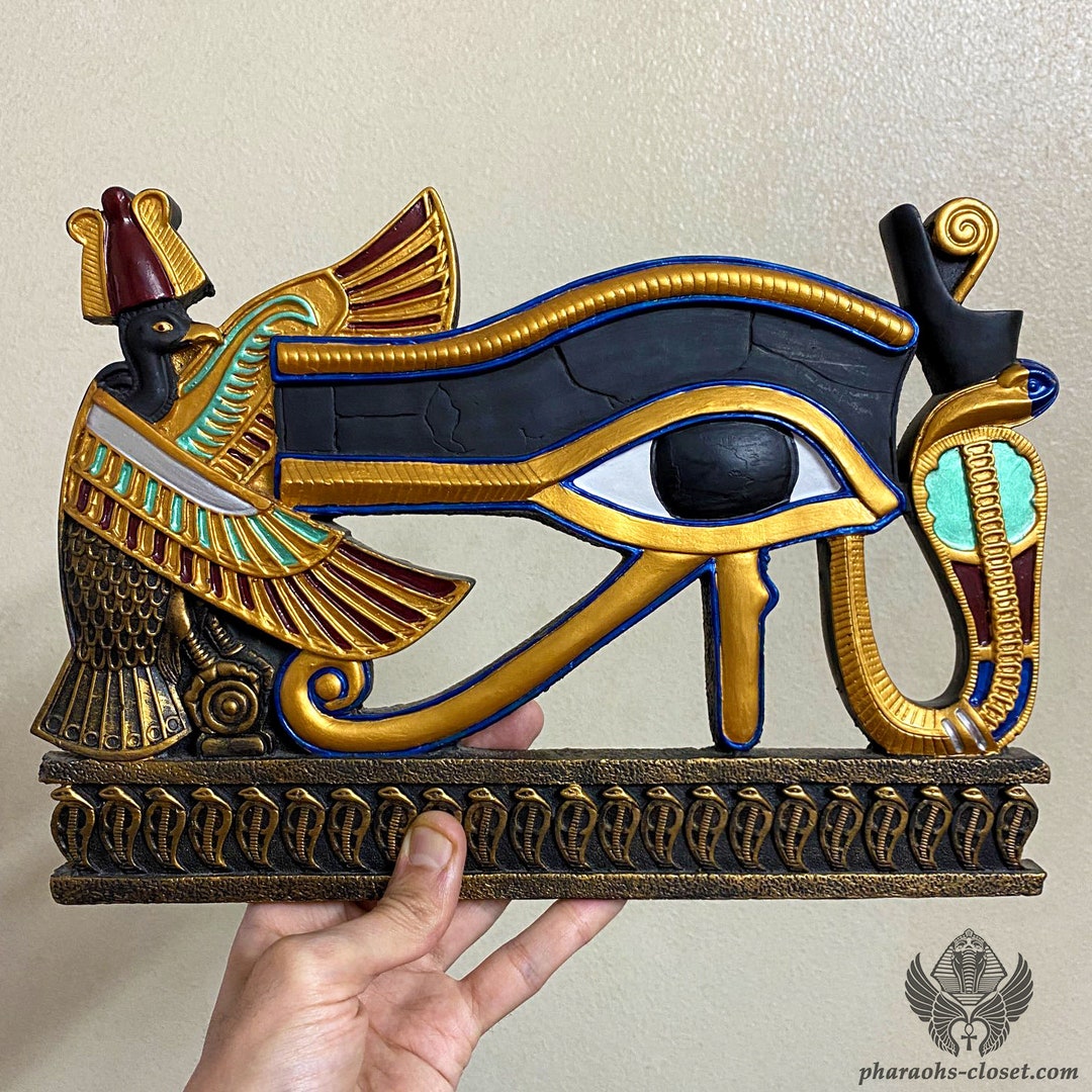 Eye of Horus Plaque - Egyptian Eye of Horus Wall Mounted Sculpture ...