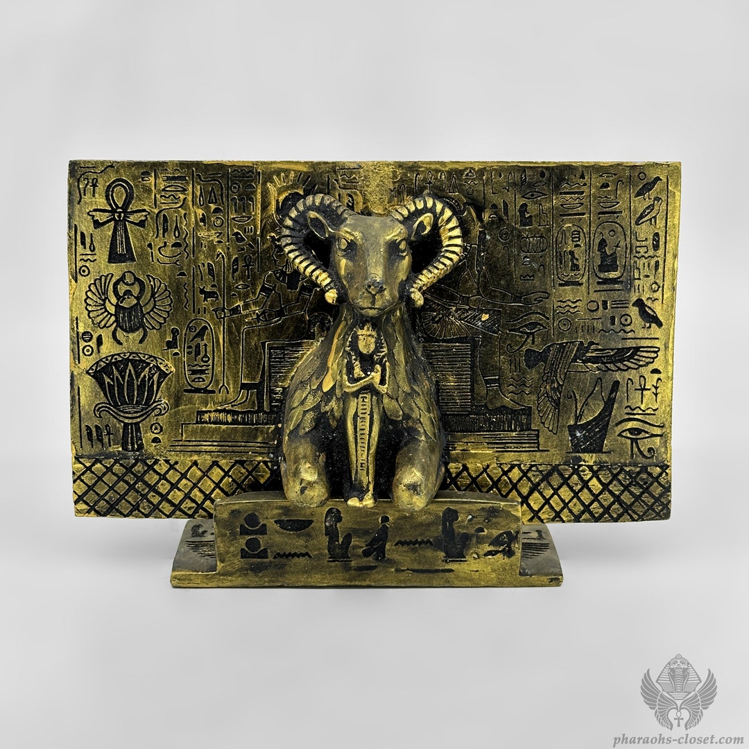 Unique Frame Sculpture of God Khnum - Khnum Altar - Khnum Shrine ...