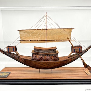Large Tutankhamun Solar Ship - Unique Ancient Egyptian Wooden Solar ...