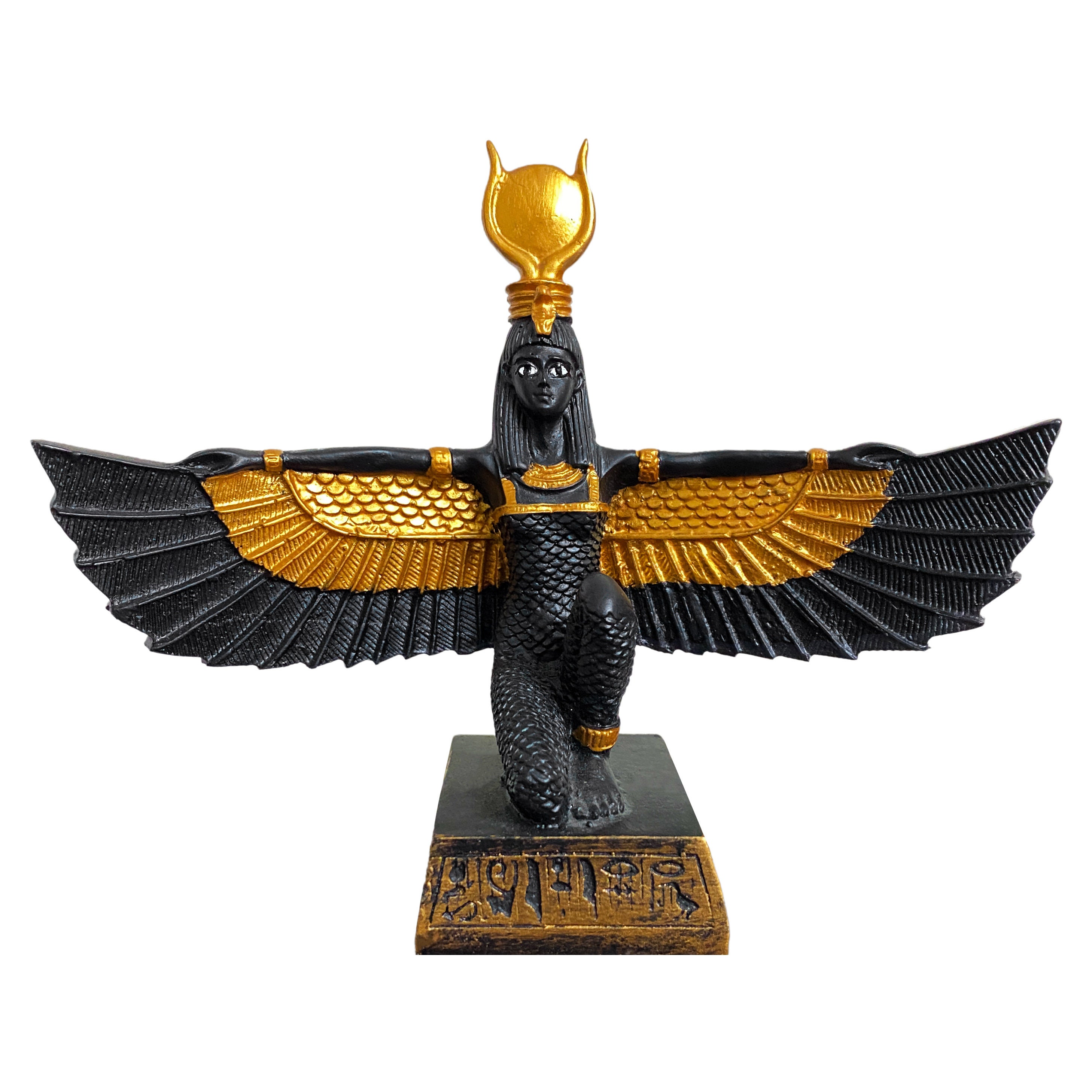 Sculpture Figurines Solid Pewter Miniature Figurine Vintage Gold Isis ...