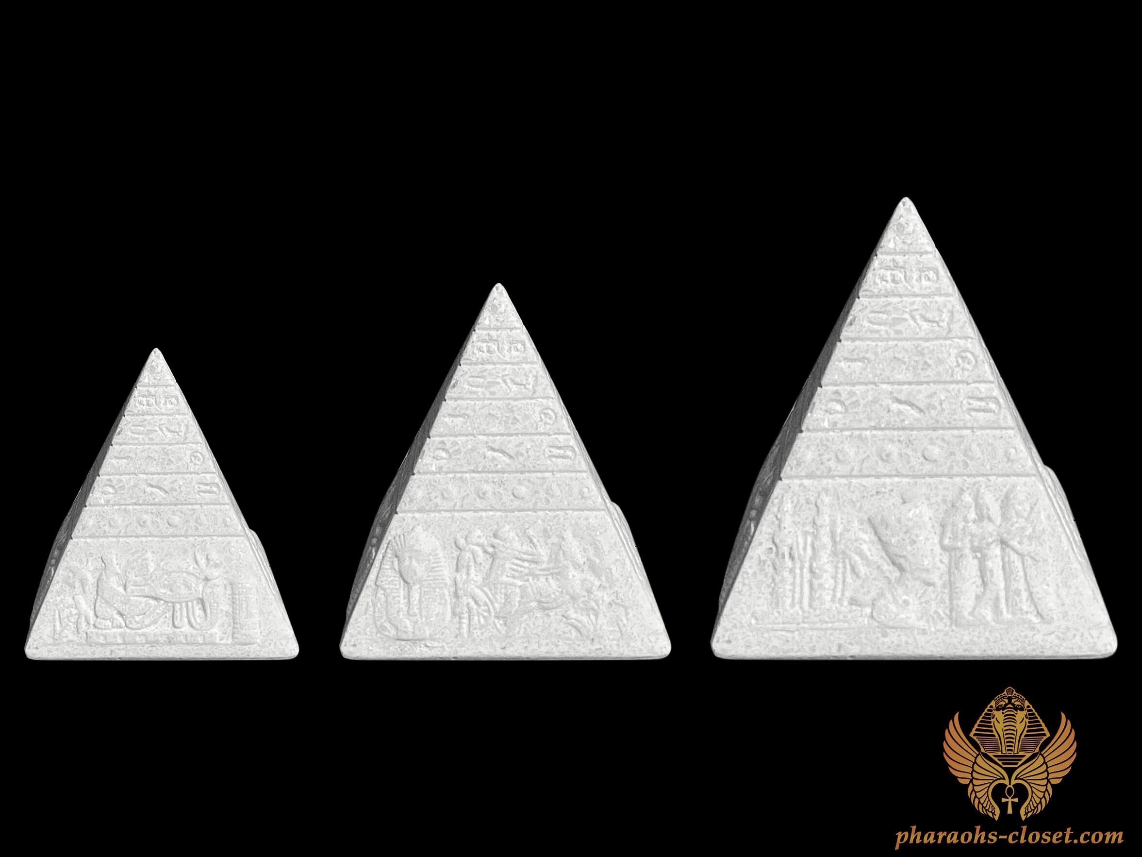 Unique Alabaster Egyptian Pyramid Set Decorated With Pharaonic - Etsy
