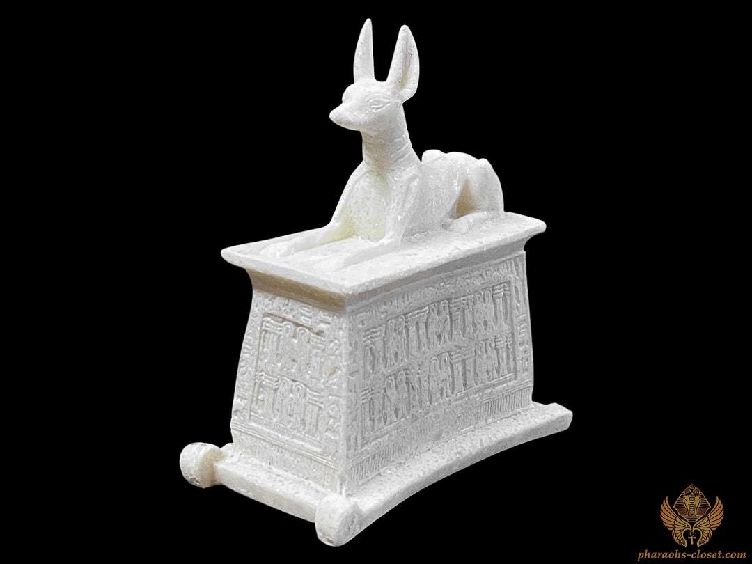 Unique Seated Anubis Statue Handmade With Alabaster Stone in Egypt ...