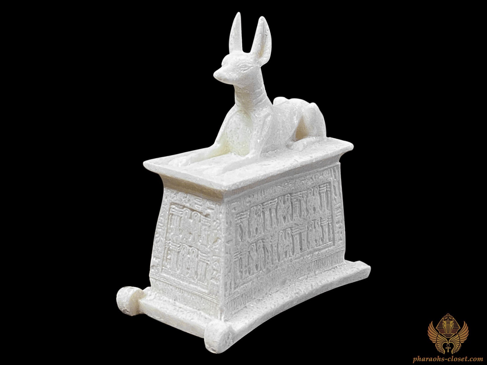 Unique Seated Anubis Statue Handmade With Alabaster Stone in | Etsy