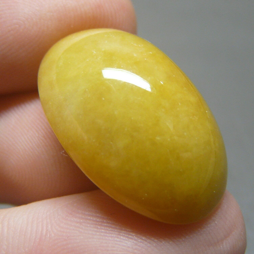 Yellow Jadeite Jade Stone, 36.47 CT, Natural Yellow Jade Gemstone ...