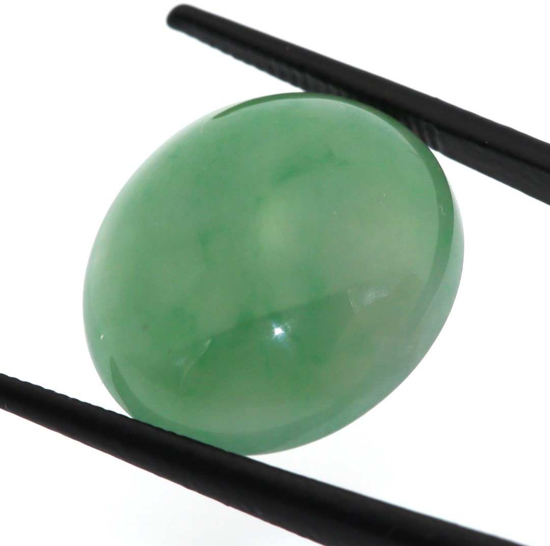 Loose Burmese Jadeite Green Gemstone Cab Natural Grade A Jade From ...