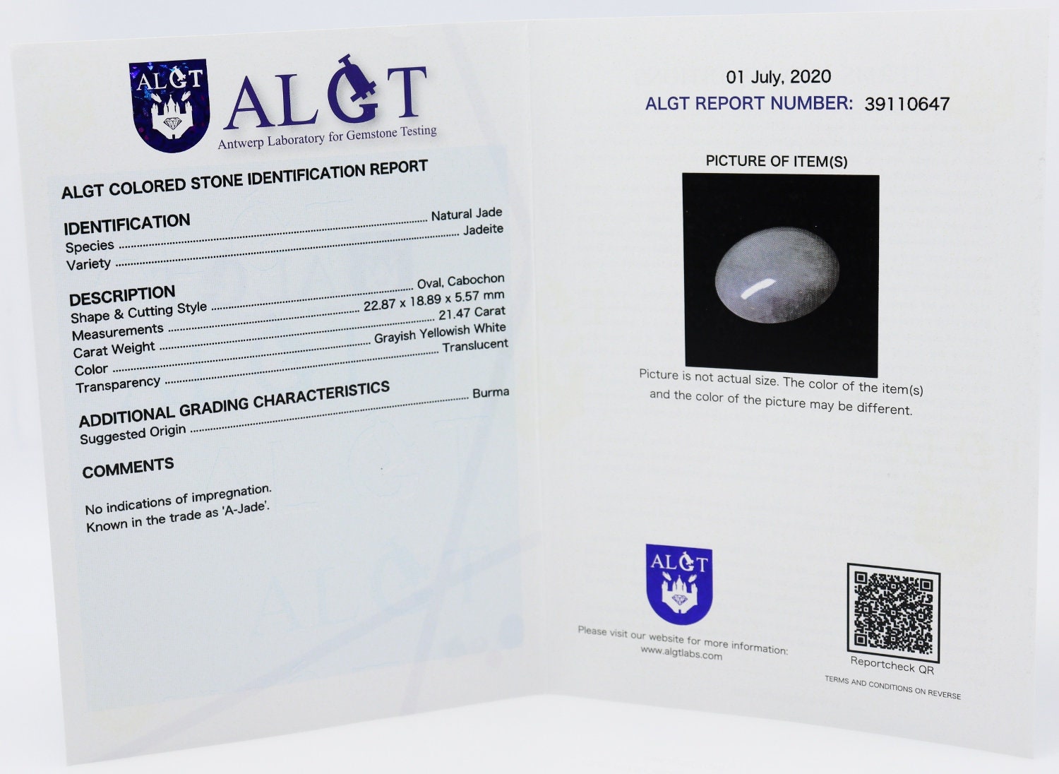 Genuine Burma Jade, Real Jade Stone. Natural Certified Genuine Jadeite ...