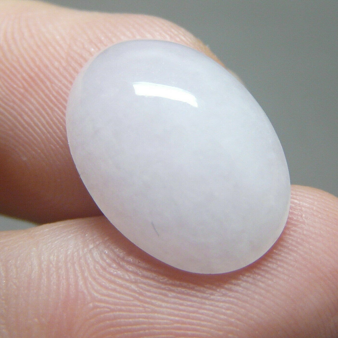 White Jade Cabochon, Genuine White Jade Oval Stone Loose. Jadeite ...
