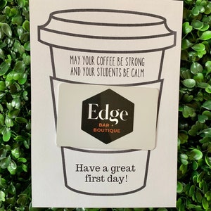 Teacher Coffee Gift Sip Sip Hooray Teacher Gift Teacher Coffee Card ...