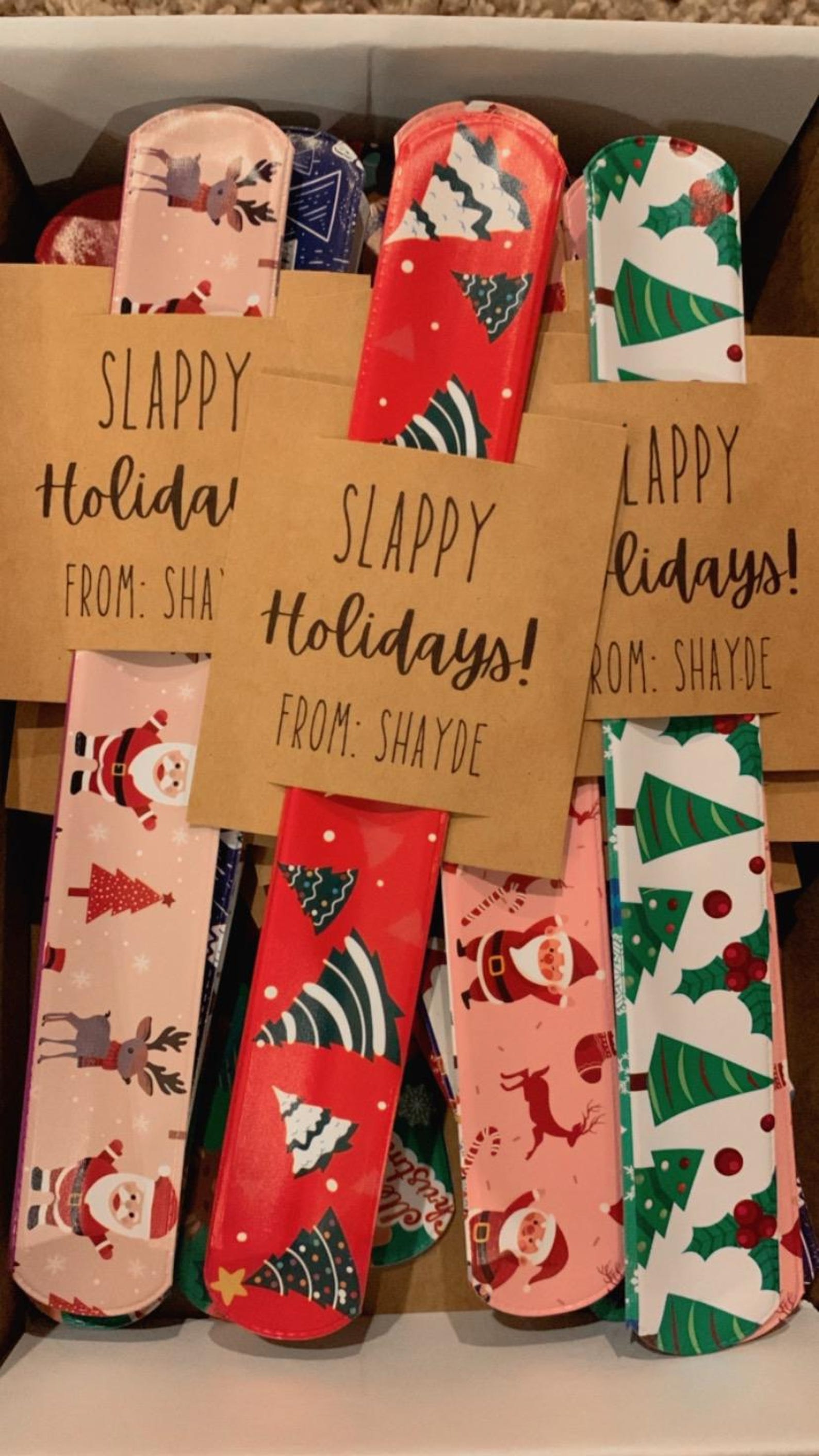 Christmas Class Gift, Class Christmas Gift, Slappy Bracelet, Merry ...