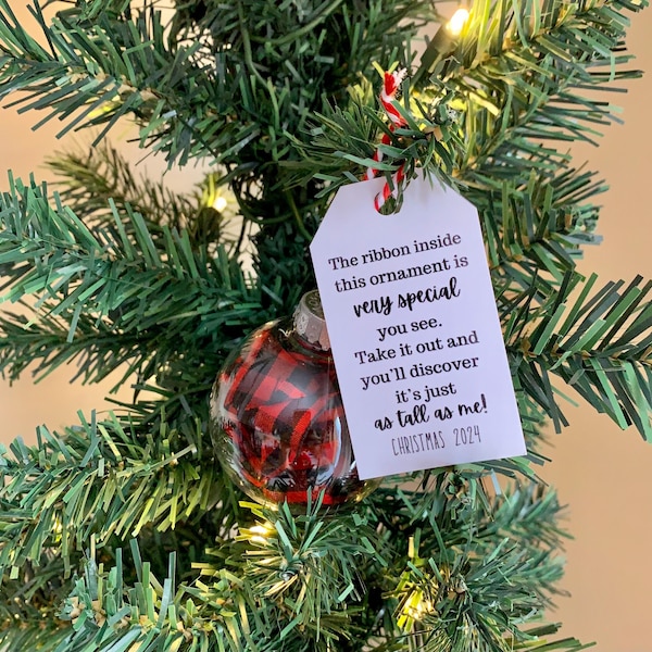 Height Ribbon Bauble - Etsy UK