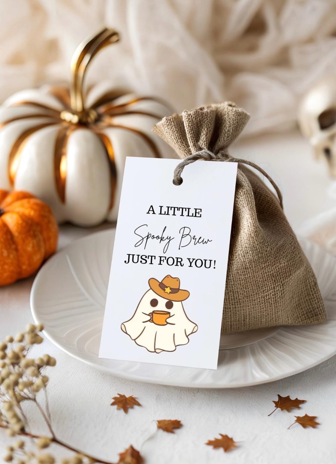 A Spooky Brew, Ghost Tag, Coffee, Halloween Gift, Halloween Teacher ...