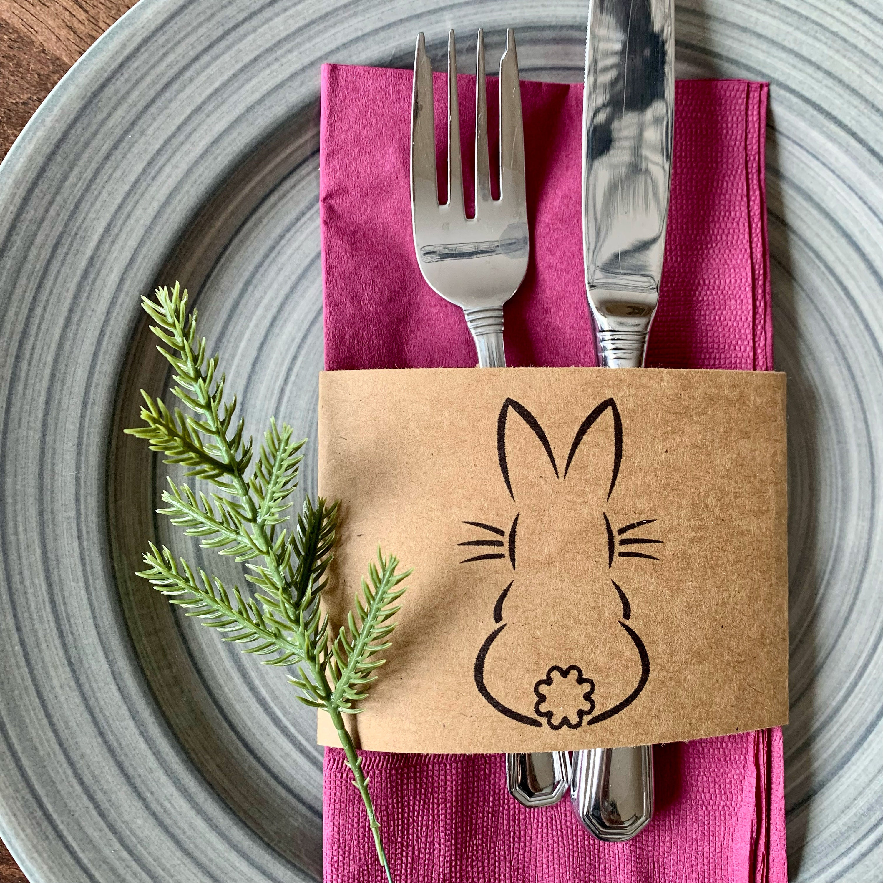 Easter Silverware Holder, Easter Decor, Easter Table Decor, Easter ...
