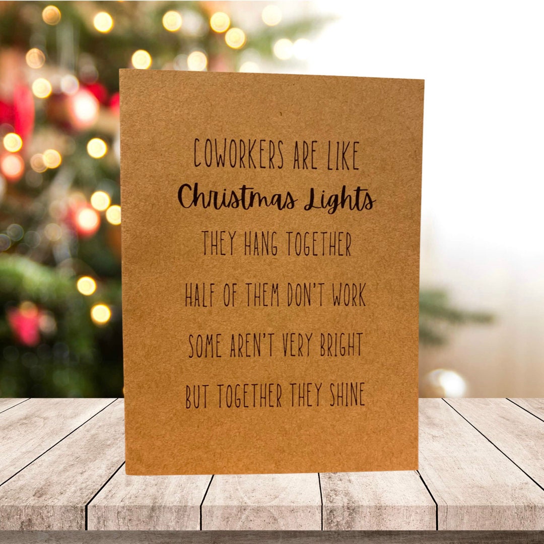 Coworker Card, Coworker Christmas Card, Coworker Gift, Funny Co Worker ...