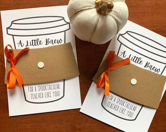 Halloween Coffee Card Holder - Etsy