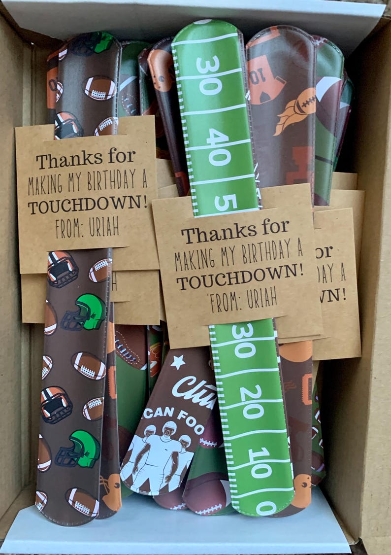 Football Birthday Favors Football Theme Party Football Bracelet ...