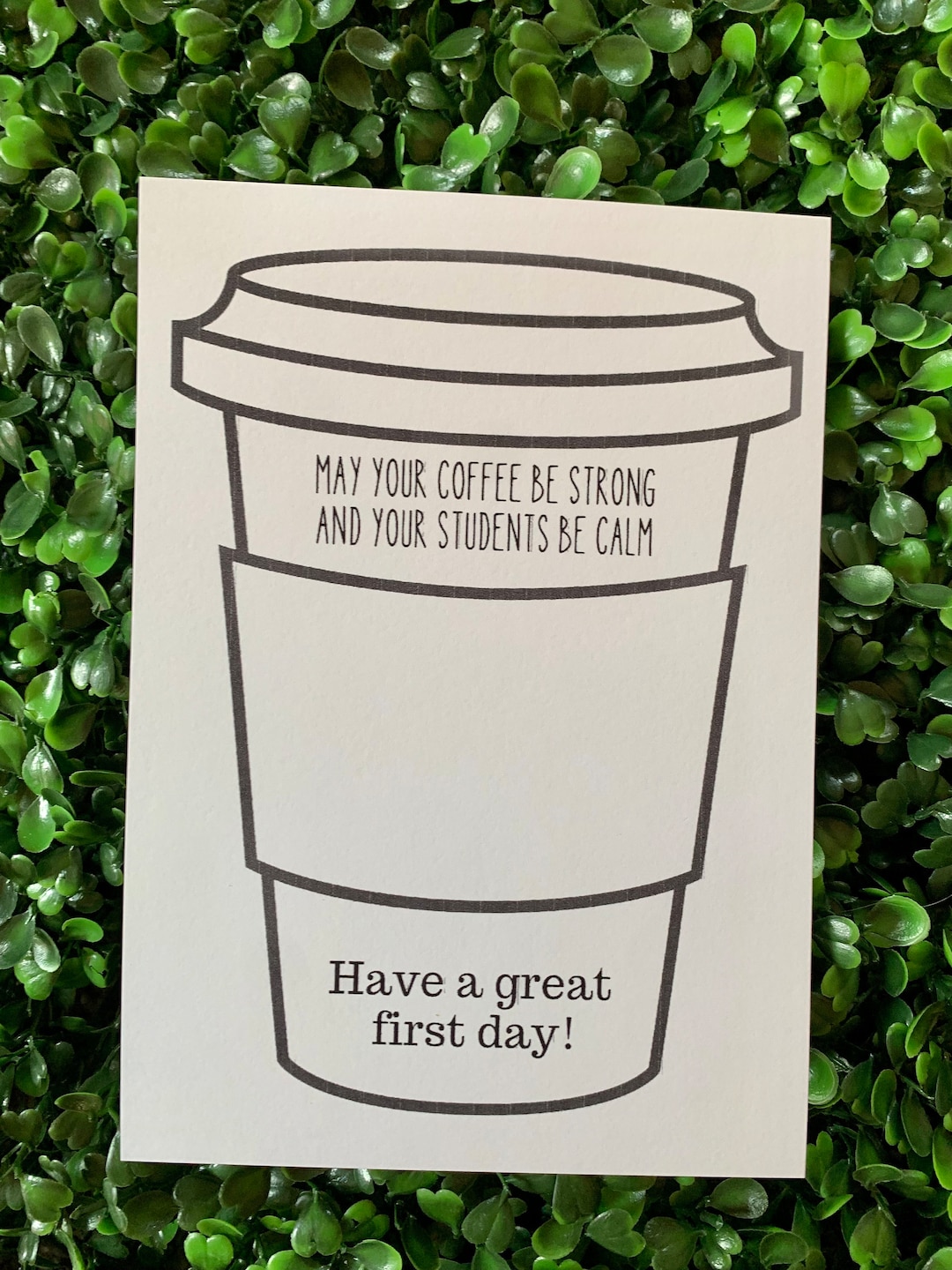 Teacher Coffee Gift Sip Sip Hooray Teacher Gift Teacher Coffee Card ...