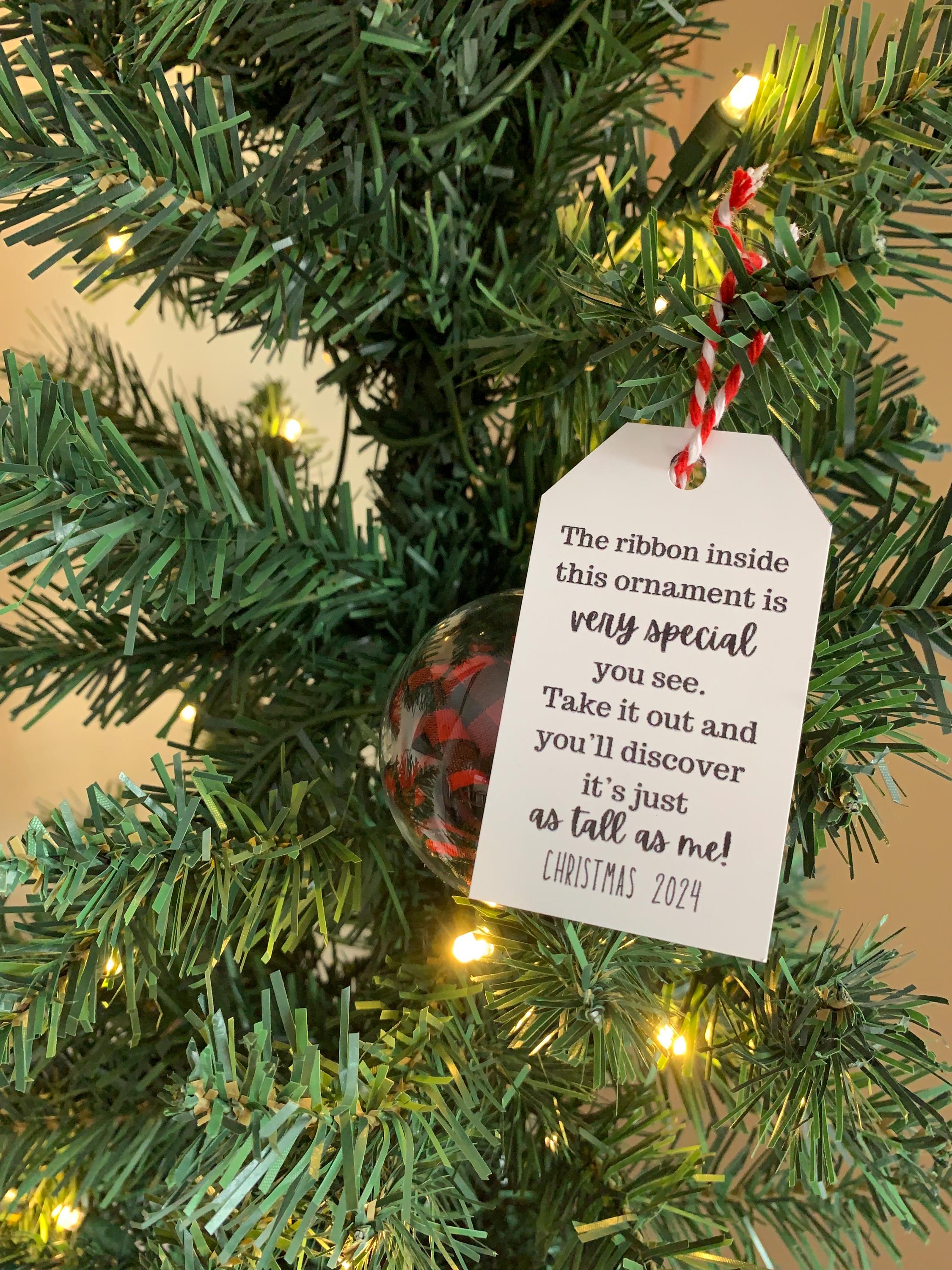 Ornament, PDF Height Ornament, This Ribbon, Classroom Christmas Gifts ...