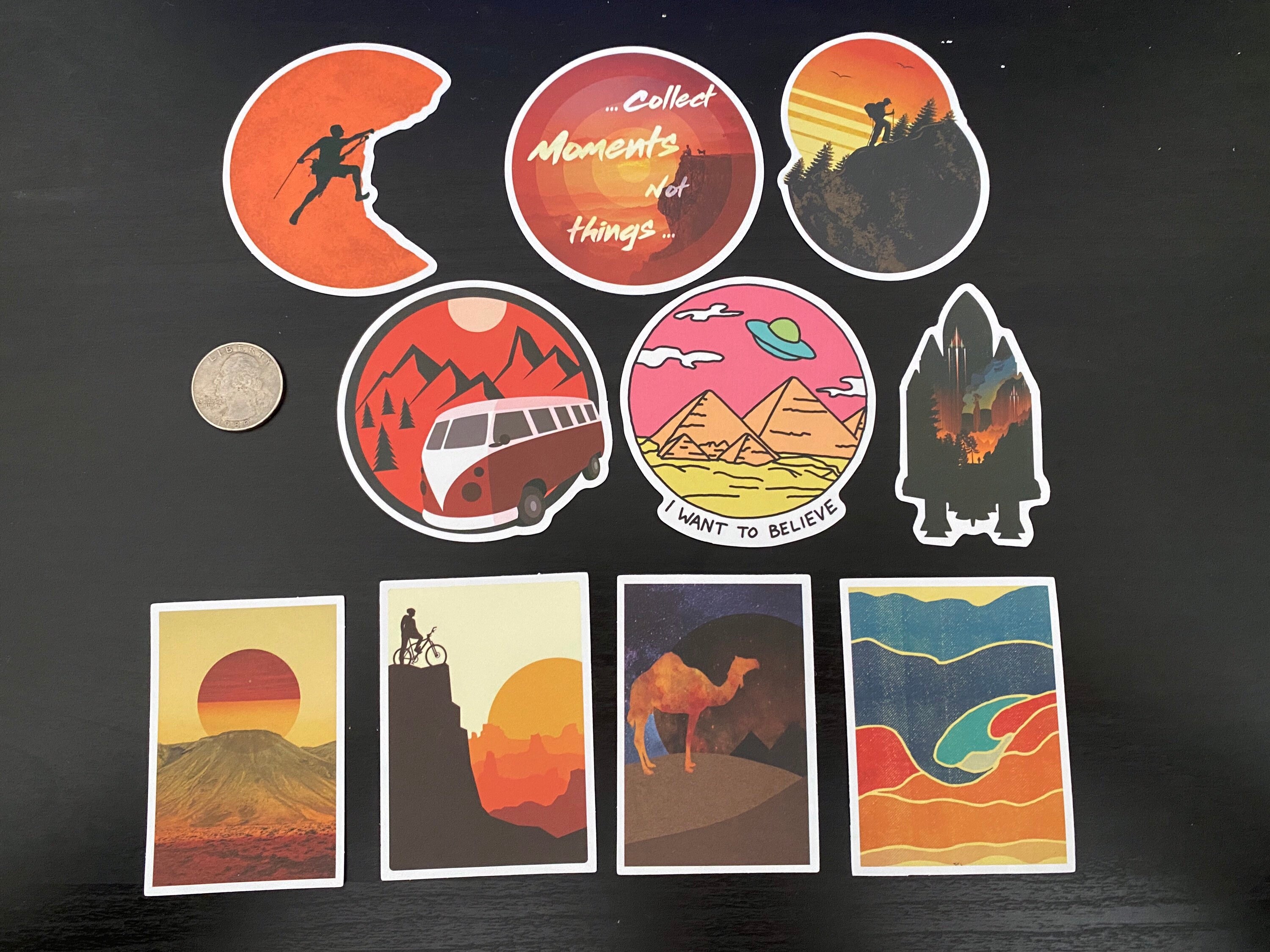 VSCO Red Adventure Sticker Pack - Etsy